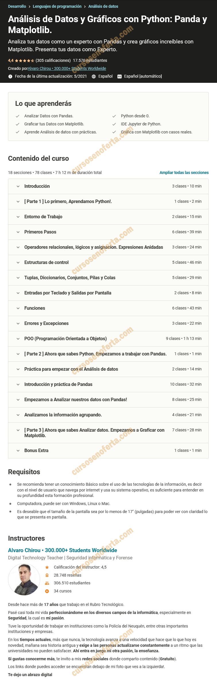 Análisis de Datos y Gráficos con Python: Panda y Matplotlib - cursosenoferta.com